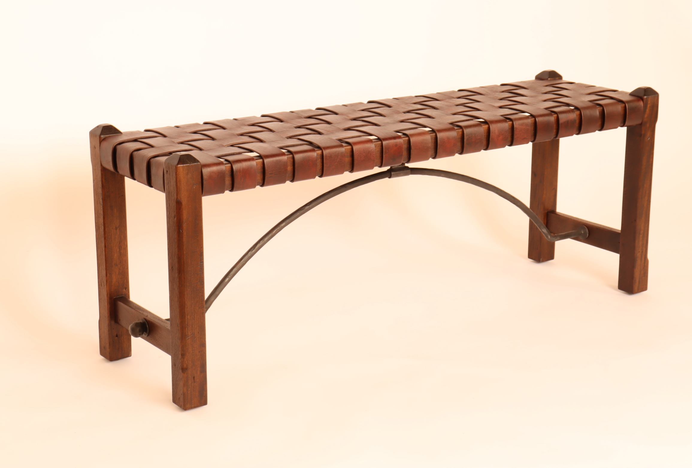 Taurino Leather Strap Bench